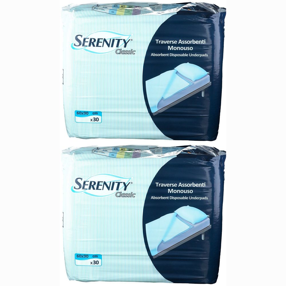 Serenity® Classic Traverse Assorbenti Monouso 2x30 pz | Redcare