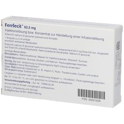 Ferrlecit® 62,5 mg 6x5 ml mit dem E-Rezept kaufen - Shop Apotheke