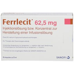 Ferrlecit® 62,5 mg 6x5 ml mit dem E-Rezept kaufen - Shop Apotheke