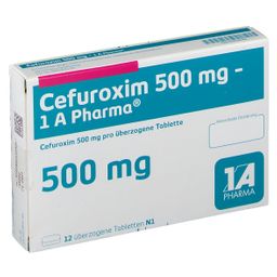 Cefuroxim 500Mg 1A Pharma® 12 St mit dem E-Rezept kaufen - Shop Apotheke