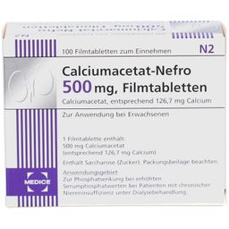 Calciumacetat-Nefro 500 mg 100 St - Shop Apotheke