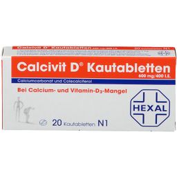 Calcivit D® Kautabletten, 600 mg/400 I.E. 20 St - Shop Apotheke