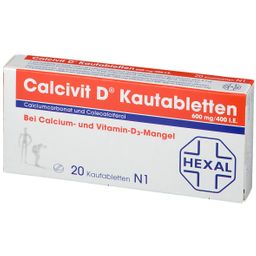 Calcivit D® Kautabletten, 600 mg/400 I.E. 20 St - Shop Apotheke