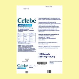 Cetebe® ABWEHR plus mit Vitamin C, Vitamin D3 und Zink 120 St - Shop ...