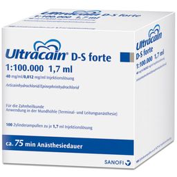 Ultracain® D-S forte 1:100000 1,7 ml 100x1,7 ml mit dem E-Rezept kaufen ...