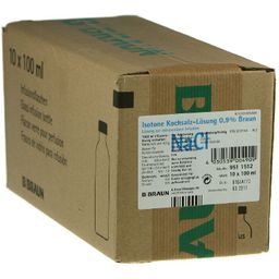 Isotone Kochsalz-Lösung 0,9 % Braun Glasflasche 10x100 ml - Shop Apotheke