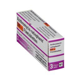 Azithromycin-ratiopharm® 500 mg 3 St mit dem E-Rezept kaufen - Shop ...