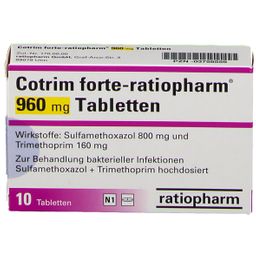 Cotrim forte-ratiopharm® 960 mg 10 St mit dem E-Rezept kaufen - Shop ...