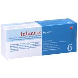 INFANRIX hexa Fertigspr.Plv.u.Susp.z.H.e.Inj.Susp. 1 St mit dem E ...