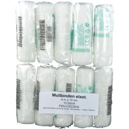 MULLBINDEN 10 cm x 4 m elastisch 10 St - Shop Apotheke
