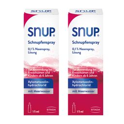 SNUP® Schnupfenspray mit Meerwasser und Xylometazolin 2x15 ml - Shop ...