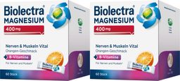 Biolectra® MAGNESIUM 400 mg Nerven & Muskeln Vital 2x60 St - Shop Apotheke