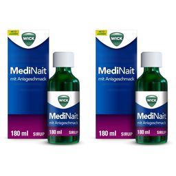 WICK MediNait mit Anisgeschmack, Erkältungssirup ohne Alkohol 2x180 ml ...