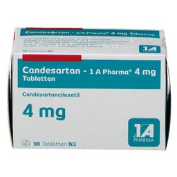 Candesartan 1A Pharma® 4Mg 98 St mit dem E-Rezept kaufen - Shop Apotheke