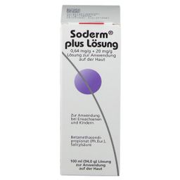Soderm® Plus Lösung 0,64 mg/g + 20 mg/g 100 ml mit dem E-Rezept kaufen ...