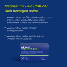 Orthomol Magnesium Plus - für eine normale Muskelfunktion - mit 150 mg ...