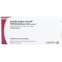 INSULIN LISPRO Sanofi 100 E/ml Inj.-Lsg.Fertigpen 5x3 ml mit dem E-Rezept kaufen - Shop Apotheke