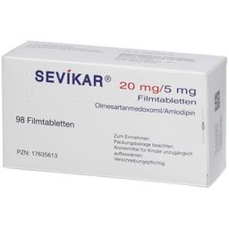 SEVIKAR 20 mg/5 mg Filmtabletten 98 St mit dem E-Rezept kaufen - Shop ...