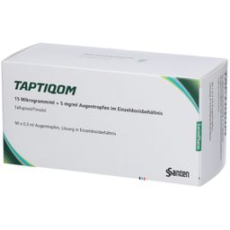 TAPTIQOM 15 µg/ml + 5 mg/ml Augentr.i.Einzeldosisb 90x0,3 ml mit dem E ...
