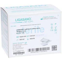 LIGASANO® weiß Verband 1 x 5 x 5 cm steril 10 St - Shop Apotheke