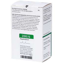 LUFORBEC 200 µg/6 µg 120 Hub Dosieraerosol 1 St mit dem E-Rezept kaufen ...