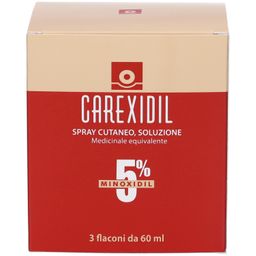 CAREXIDIL 5% Spray Cutaneo, Soluzione 3x60 ml - Redcare