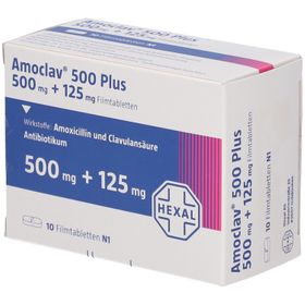 Amoclav® 500 Plus 500 mg + 125 mg 10 St - shop-apotheke.com