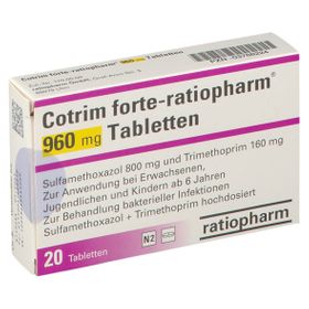 Cotrim forte-ratiopharm® 960 mg 20 St - shop-apotheke.com