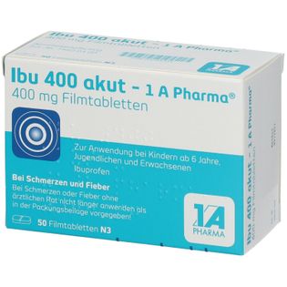 Ibu 400 akut - 1 A Pharma® 50 St - shop-apotheke.com