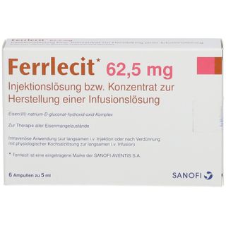 Ferrlecit® 62,5 mg 6x5 ml mit dem E-Rezept kaufen - Shop Apotheke