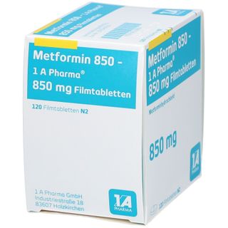 Metformin 850-1A Pharma® 120 St mit dem E-Rezept kaufen - Shop Apotheke
