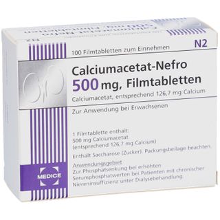 Calciumacetat-Nefro 500 mg 100 St - Shop Apotheke