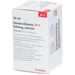 Human Albumin 20% Behring 50 ml mit dem E-Rezept kaufen - Shop Apotheke