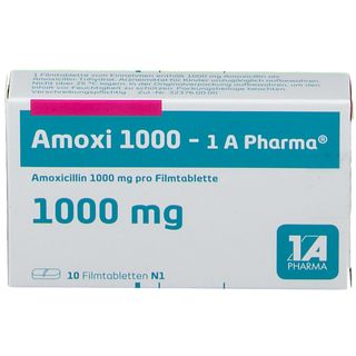 Amoxi 1000 1A Pharma® 10 St mit dem E-Rezept kaufen - Shop Apotheke
