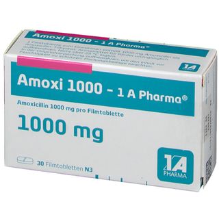 Amoxi 1000 1A Pharma® 30 St mit dem E-Rezept kaufen - Shop Apotheke