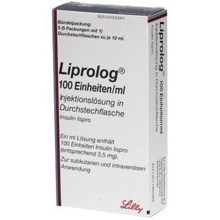 Liprolog® 100 Einheiten/ml 5x10 ml mit dem E-Rezept kaufen - Shop Apotheke