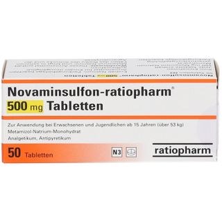 Novaminsulfon-ratiopharm® 500 mg 50 St mit dem E-Rezept kaufen - Shop ...