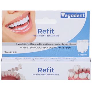 Dr. Denti Refit Zahnzement für Kronen und Brücken 3 St - Shop Apotheke