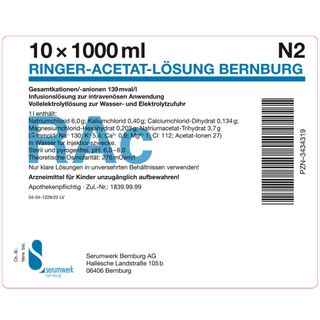 RINGER-ACETAT-LÖSUNG Bernburg 10x1000 ml - Shop Apotheke