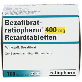 Bezafibrat-ratiopharm® 400 mg 100 St mit dem E-Rezept kaufen - Shop ...
