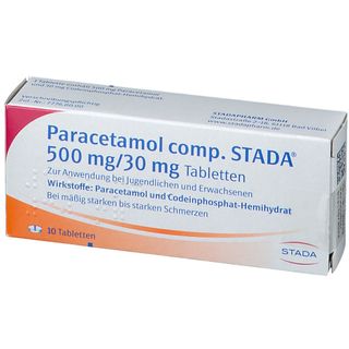 Paracetamol comp. STADA® 500 mg/30 mg 10 St mit dem E-Rezept kaufen ...