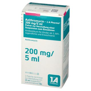 Azithromycin 1Aph200Mg/5Ml 15 ml mit dem E-Rezept kaufen - Shop Apotheke