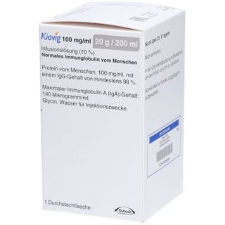 Kiovig 100 mg/ml 200 ml mit dem E-Rezept kaufen - Shop Apotheke