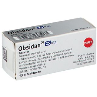 Obsidan® 25 mg 30 St mit dem E-Rezept kaufen - Shop Apotheke
