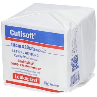 Cutisoft® Vlieskompresse unsteril 10 cm x 10 cm 100 St - Shop Apotheke