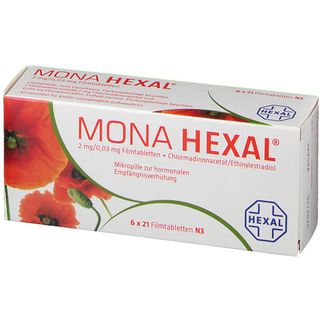 MONA HEXAL® 2 mg/ 0,03 mg 6x21 St mit dem E-Rezept kaufen - Shop Apotheke
