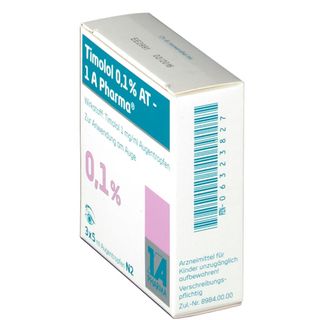 Timolol 0,1% AT - 1 A Pharma® 3x5 ml mit dem E-Rezept kaufen - Shop ...