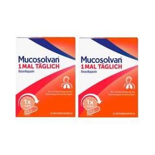 MUCOSOLVAN 1x täglich Retardkapseln Schleimlöser bei Husten 2x10 St ...
