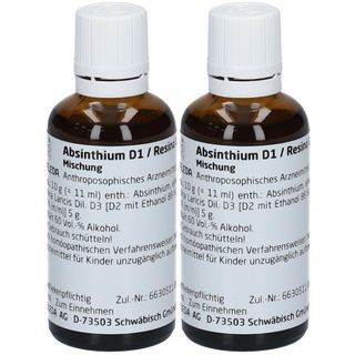 Absinthium D1 Resina Laricis D3 aa Dilution 2x50 ml - Shop Apotheke