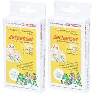 ZECKENSET Dr. Schick 9tlg. Zange/Pflaster/Alk.-Tuch 2x1 St - Shop Apotheke